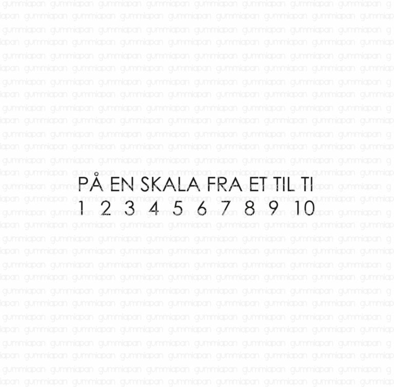 På en skala fra et til ti – Gummiapan